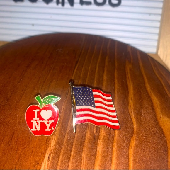 Jewelry | Allmetal Lapel Pin Featuring The American Flag 12 And A New ...